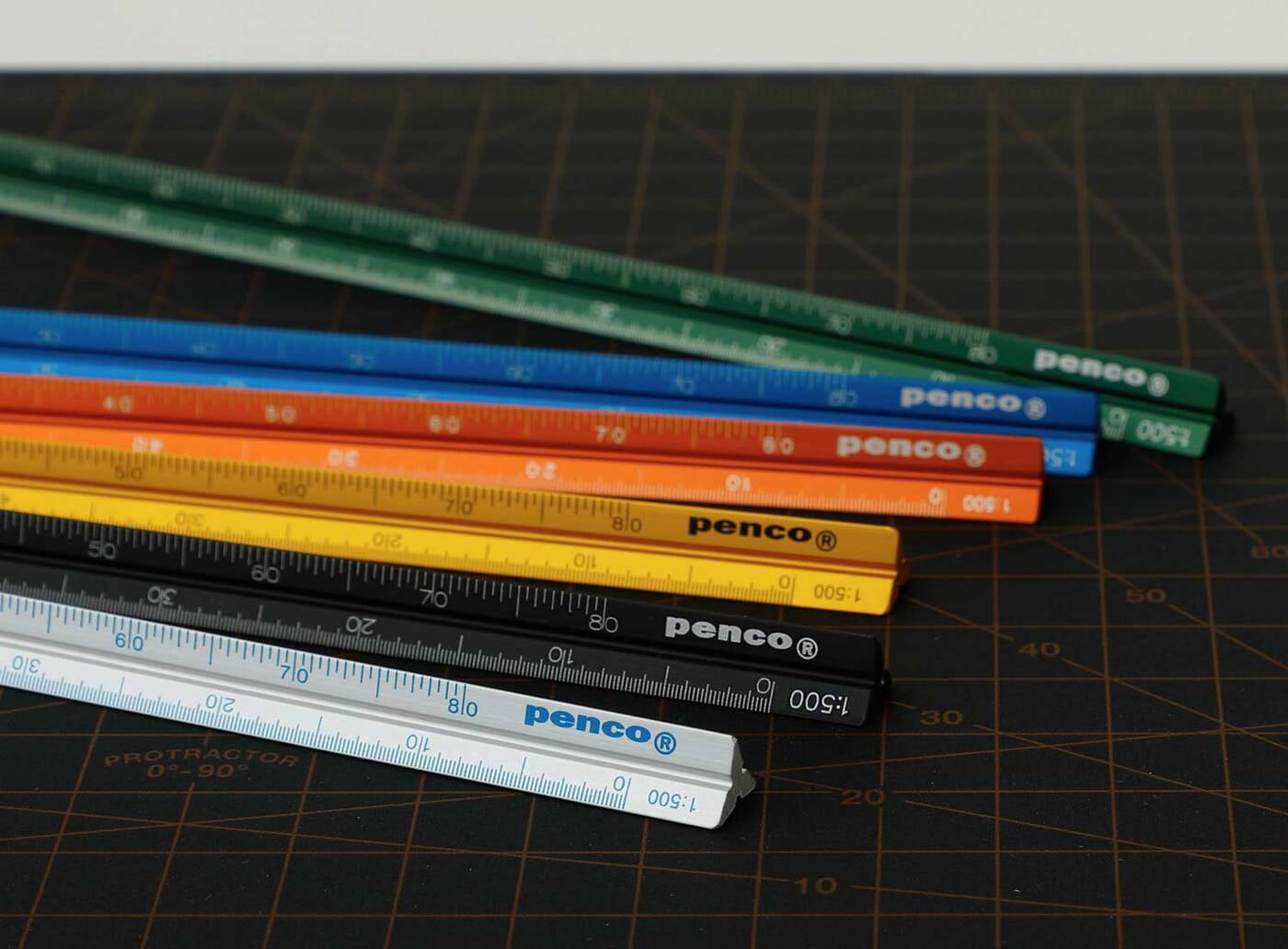 Aluminium Drafting scale yellow – Polycurios.