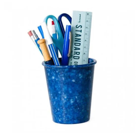 Marbled Melamine Pen cup black – Polycurios.
